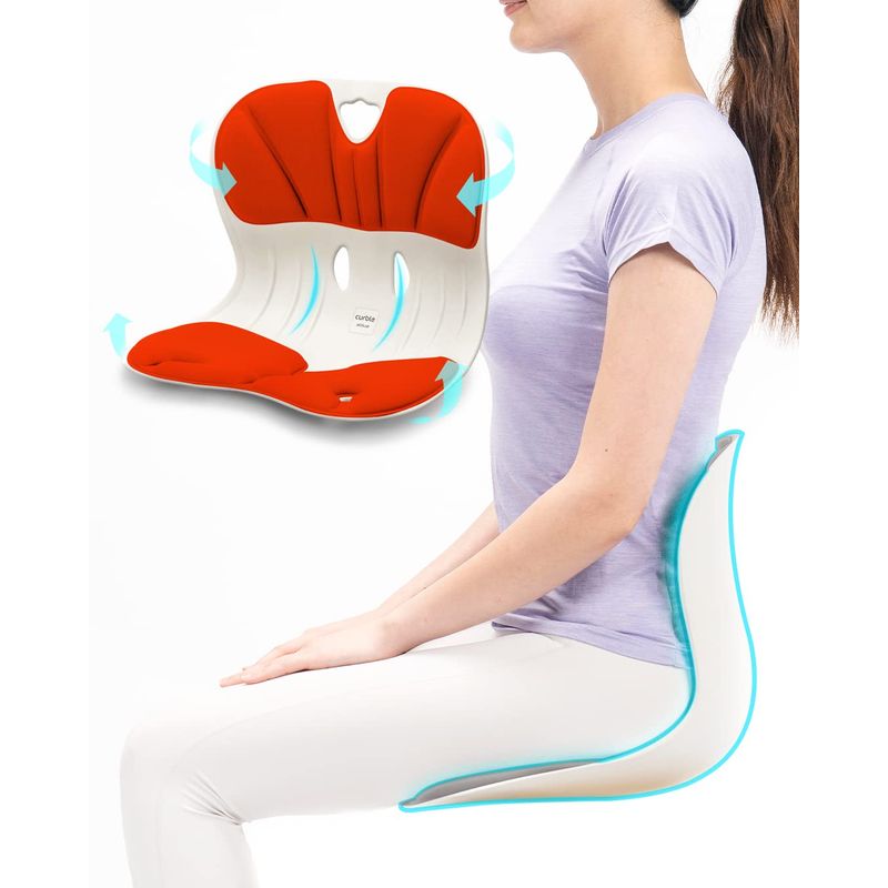 Curble Wider, Ergonomic Lower Back Support, Lumbar Support Back Posture ...