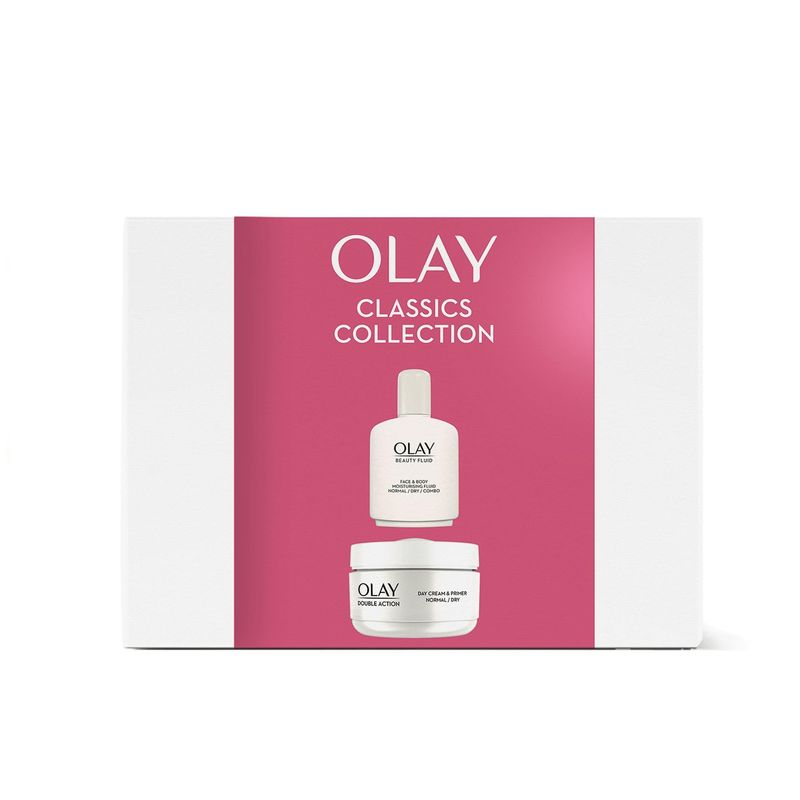 Olay Skincare Gift Set: Beauty Fluid Face & Body Moisturiser + Double Action Face Cream And ...