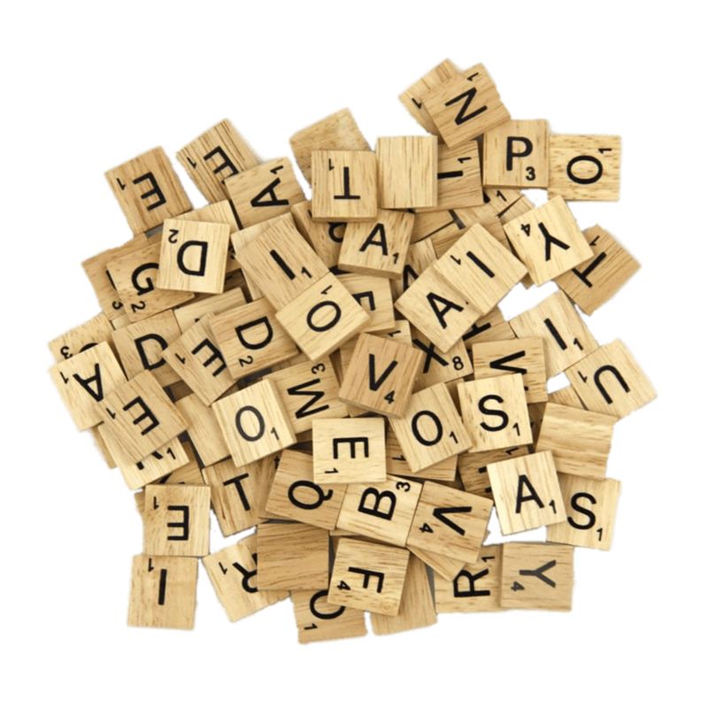 Glamified , glam WOODEN SCRABBLE TILES BLACK LETTERS NUMBERS FOR CRAFTS ...