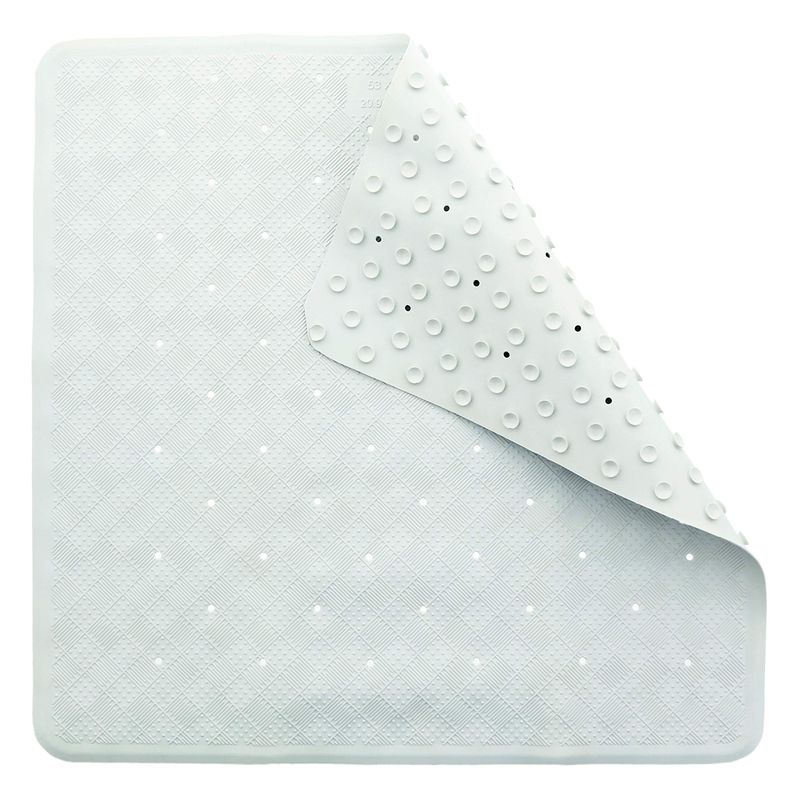 Anti-Fungal Non Slip Shower or Bath Mat with Suction Cups and Drainage ...