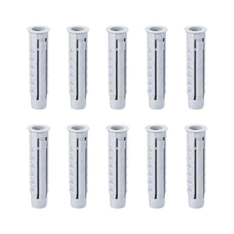 uxcell Expansion Pipe 8x40mm Plastic Column Concrete Anchor Wall Plug ...