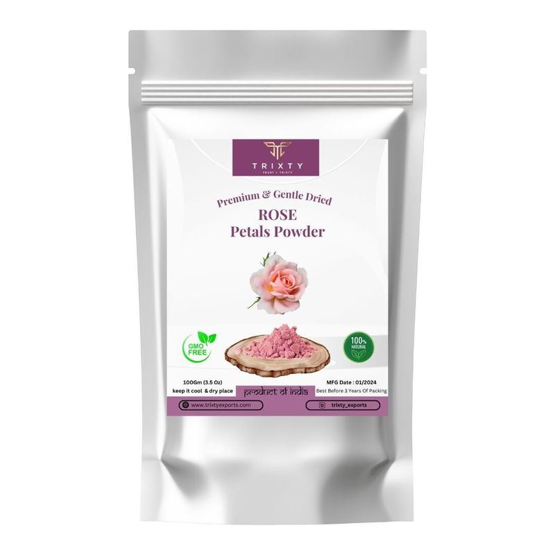 Organic Trixty Edible Rose Petal Powder Skin Hair Care Vegan 3.5Oz ...