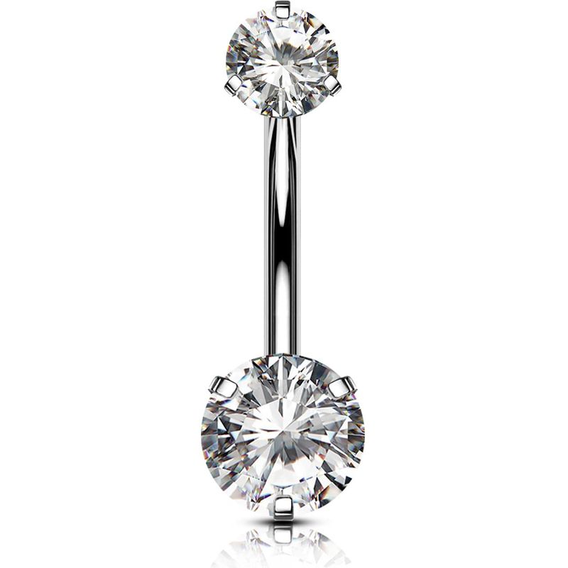 OUFER Body Piercing Internally Solid Titanium 12mm Belly Button Bars ...