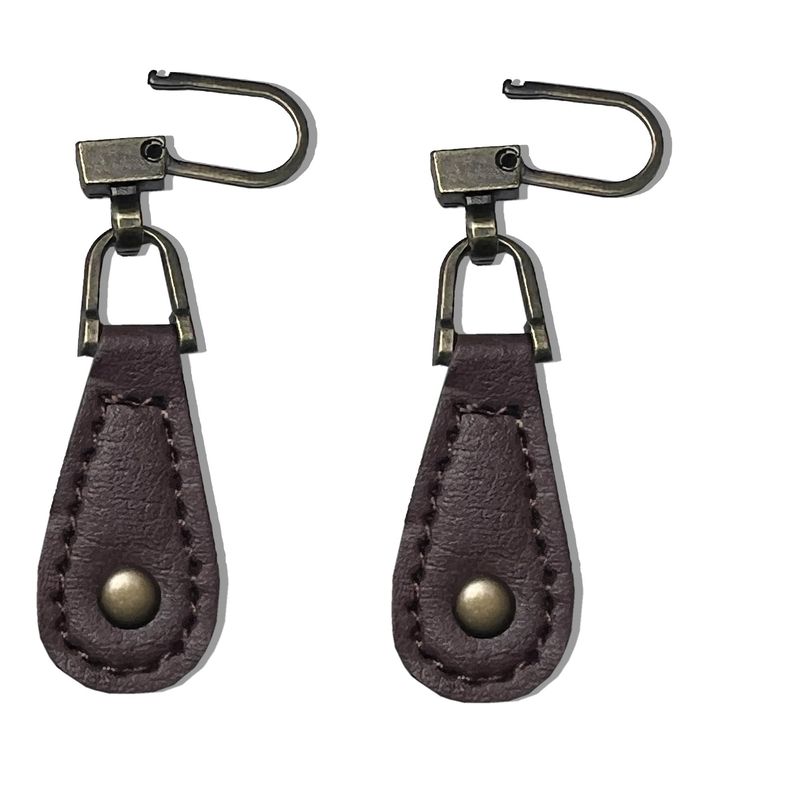 2 X Zip Puller Replacement Leather Repair Aid Fixer Quick Fix Slider ...