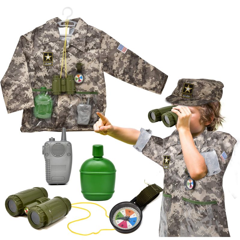US Army Kids Army Soldier Costume Children's Deluxe Combat Military ...