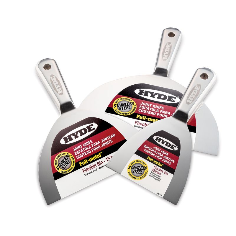 Hyde Drywall Knife Set, Paint Scraper Tool Set - Premium Full Metal 4 ...