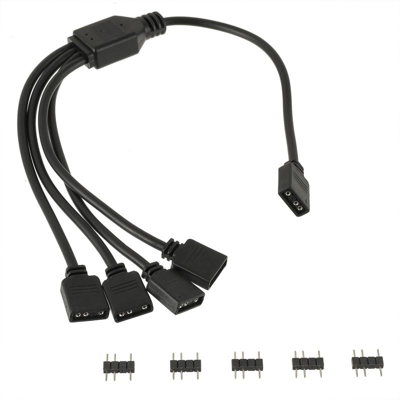 HUAREW ARGB Splitter 1 to 4 Splitter Cable Y Cable 5 V 3 Pin ...