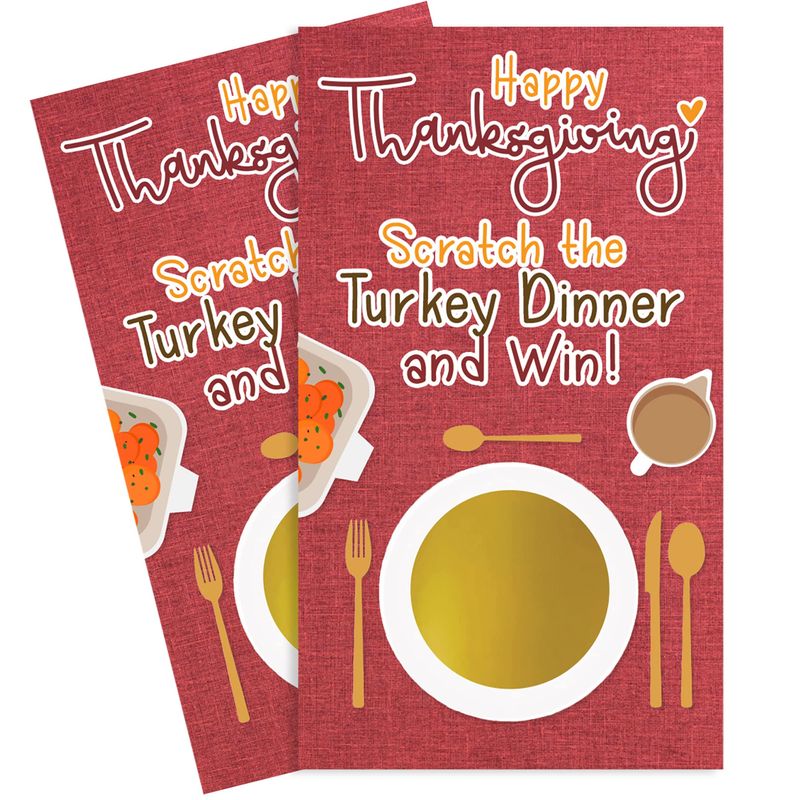 DISTINCTIVS Thanksgiving Party Game, 30 Player Scratch Off Cards ...