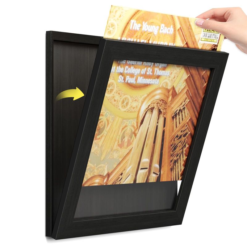 Emfogo Vinyl Record Frame for the Wall, Vinyl Record Display Frame ...