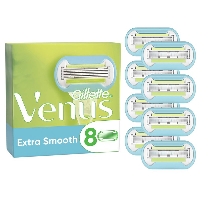Gillette Venus Extra Smooth Women's Razor Blades, 8 Replacement Blades ...