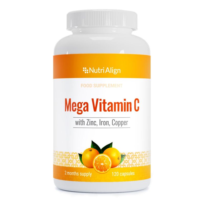 Nutri-Align Mega Vitamin C | 120 High Strength Vitamin C Capsules ...
