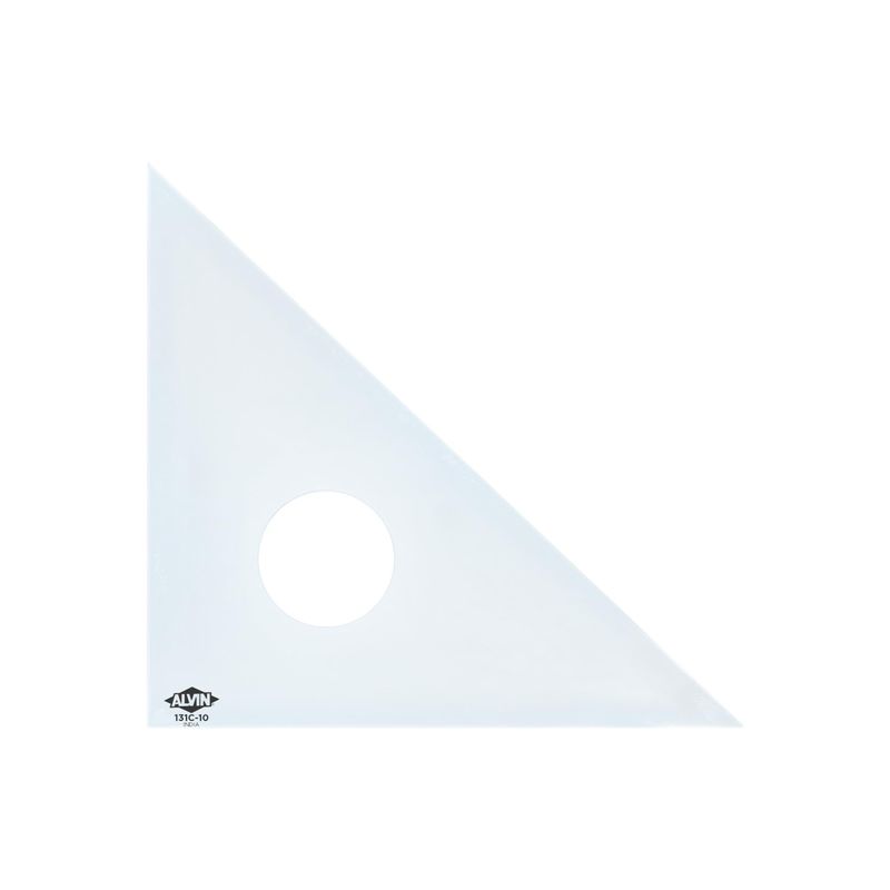 ALVIN 45-Degree/90-Degree 10" Clear Professional Acrylic Triangle Model ...