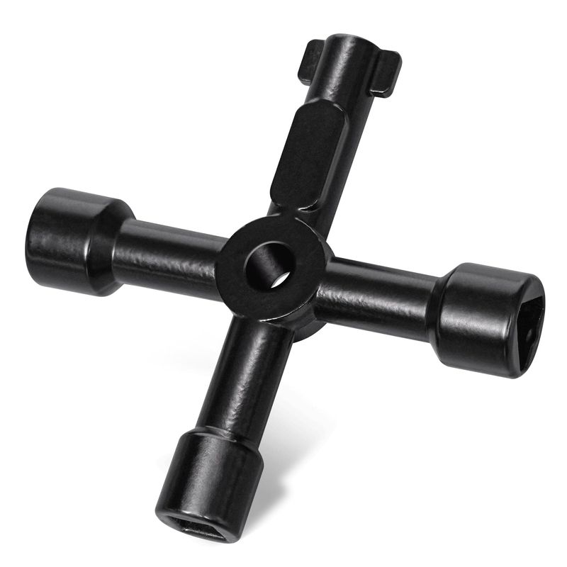 ZAVIA 4 Way Multifunction Utility Key | Black Meter Box Key | Triangle ...
