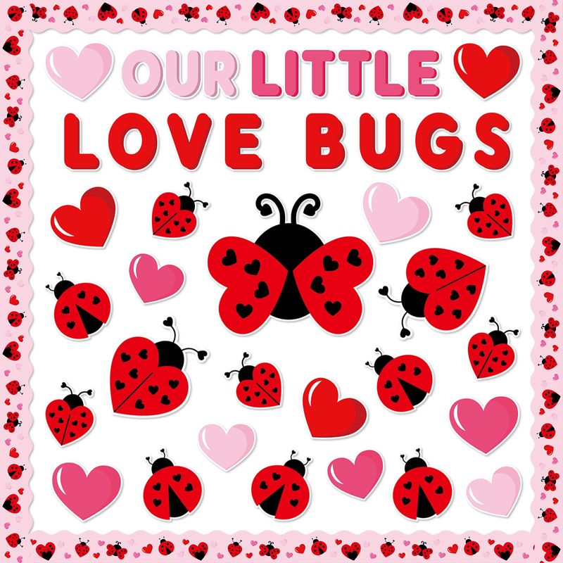 JarThenaAMCS Valentine's Day Bulletin Board Decorations Love Bug Paper ...