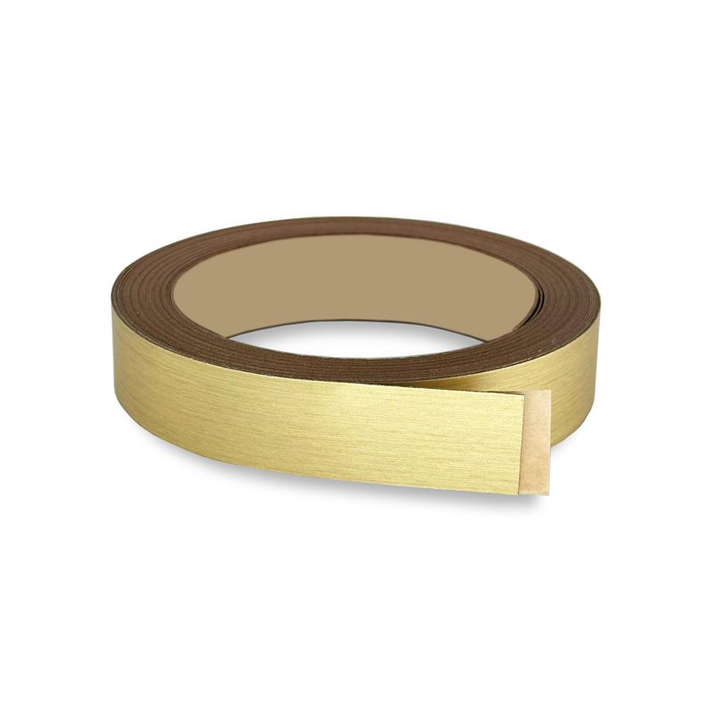 Brushed Gold PVC 3/4 inch x 50 ft Edge Banding Peel Stick Tape Adhesive ...