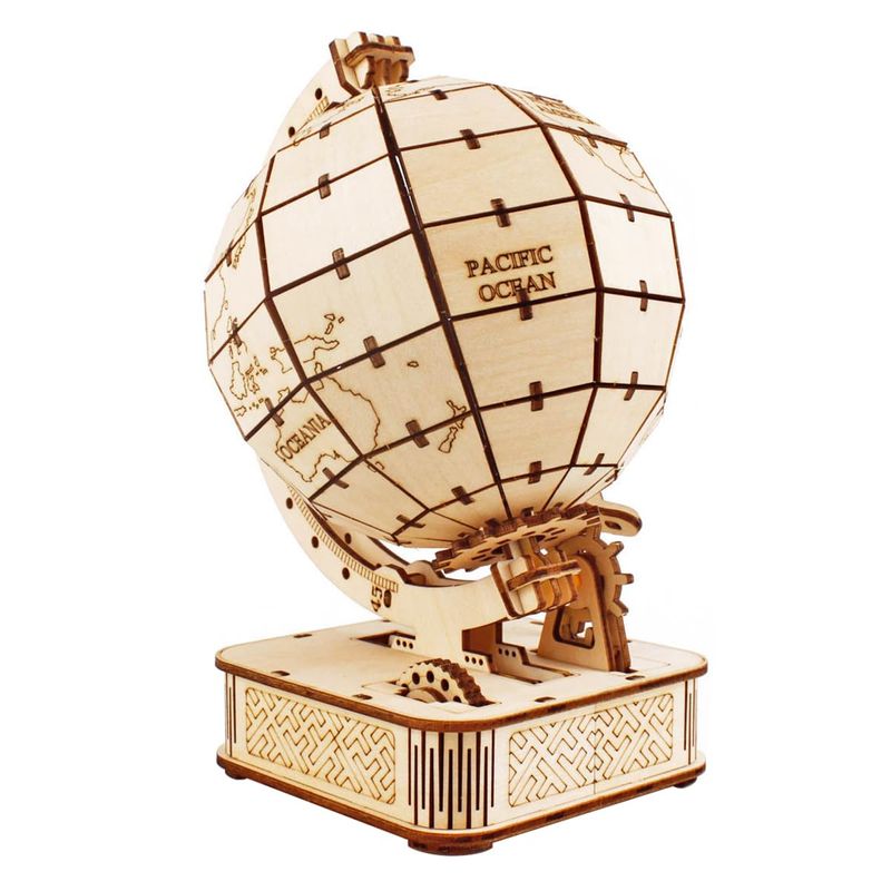 Ieron 3D Puzzle Globe Wooden Model Kits for Adults for Building ...
