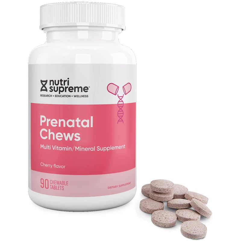 Nutri Supreme Prenatal Vitamin, Chewable Prenatal Vitamins for Women with 800 MCG of Folate ...