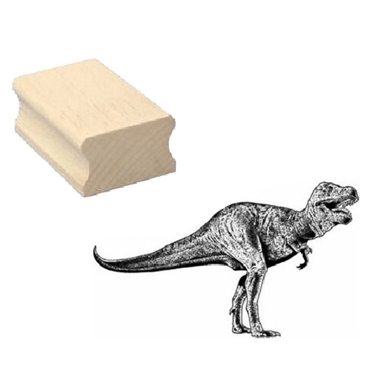 Wooden Stamp Motif Stamp "T-Rex Dinosaur" Scrapbooking Embossing ...