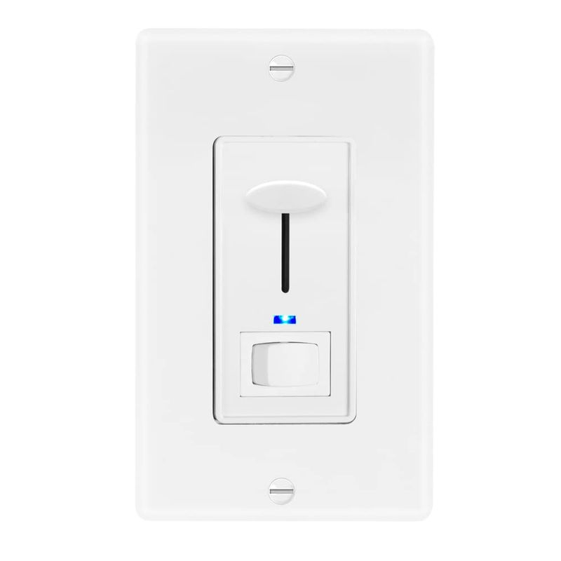 Maxxima Dimmer Electrical Light Switch - Featuring Blue Indicator Light ...