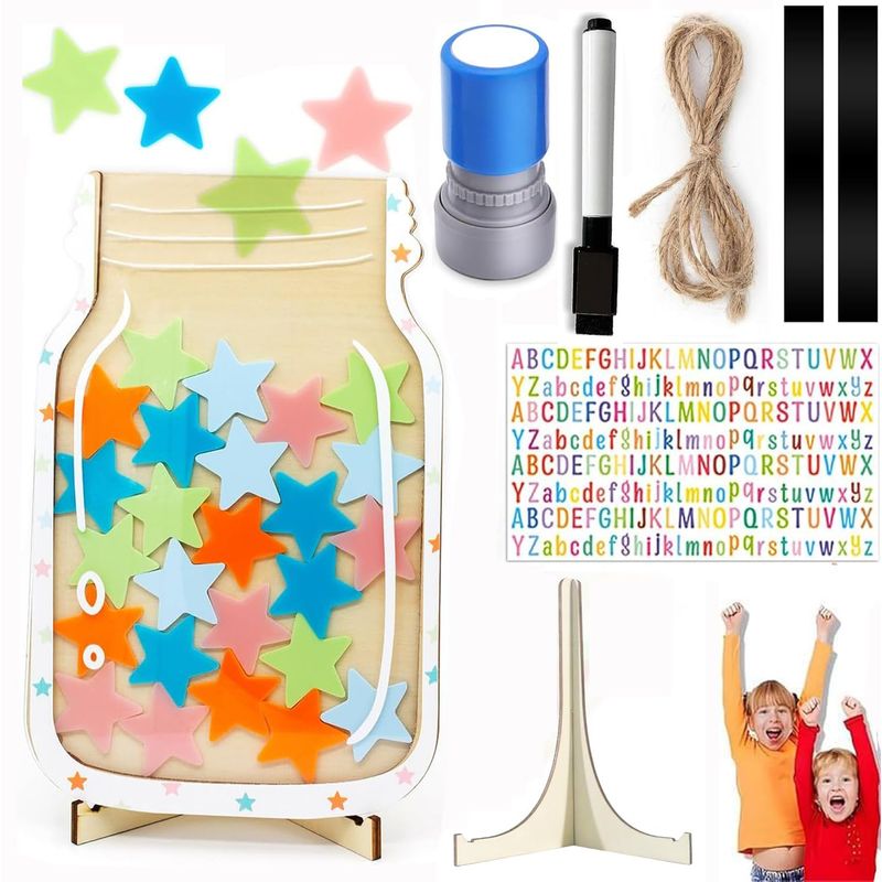 Stars Reward Jar for Kids, Reward Jar System for Classroom Home, DIY ...