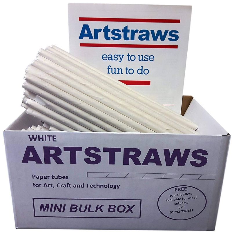Amazing Arts and Crafts Artstraws WHITE PAPER STRAWS SCHOOL PACK ART ...