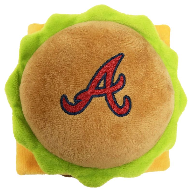 MLB Atlanta Braves Cheese Burger Plush Dog & CAT Squeak Toy - Cutest ...