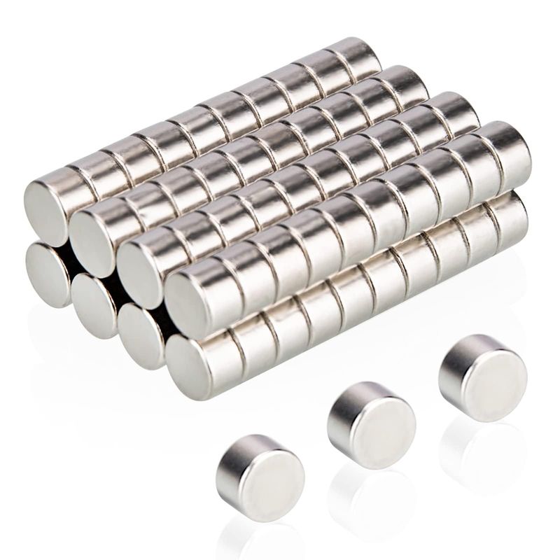 GoldRock Pack of 80 Mini Magnets Round, Small, 5 x 3 mm, Neodymium ...