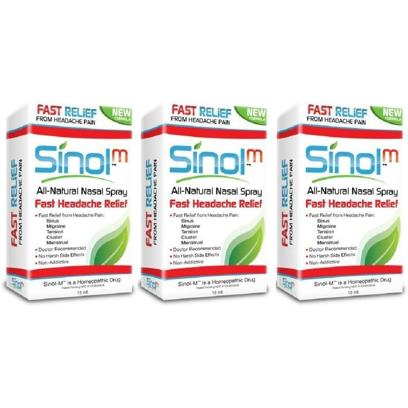 Sinol Headache Relief Spray, Over-The-Counter Medication Nose Spray for ...