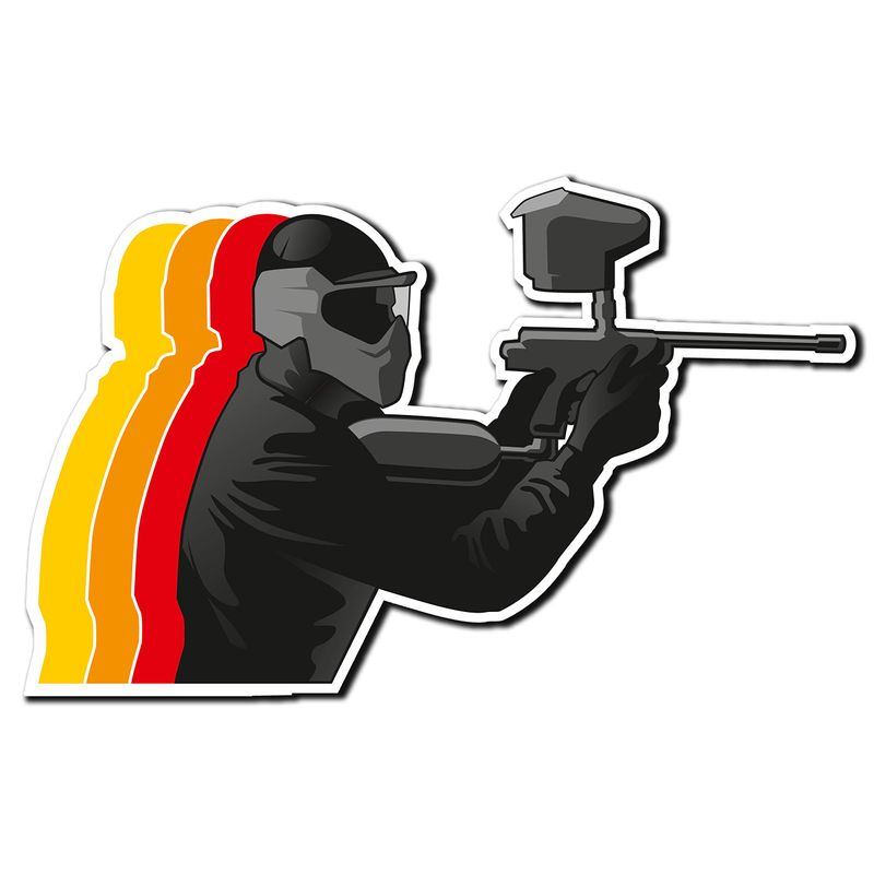 2 x Glossy Vinyl Stickers - Paintball Paint Ball Gun Bike Laptop Decal ...