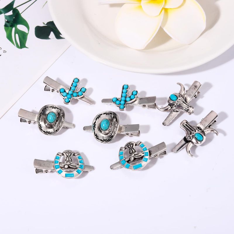 8PCS Western Turquoise Hair Clips for Women, Cowboy Cowgirl Boot Hat ...