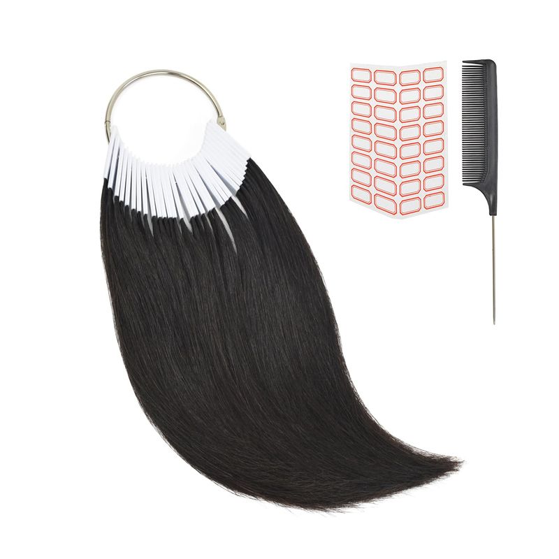 30 pcs 8" Human Hair Swatches for Testing Color Natural Hair Color ...