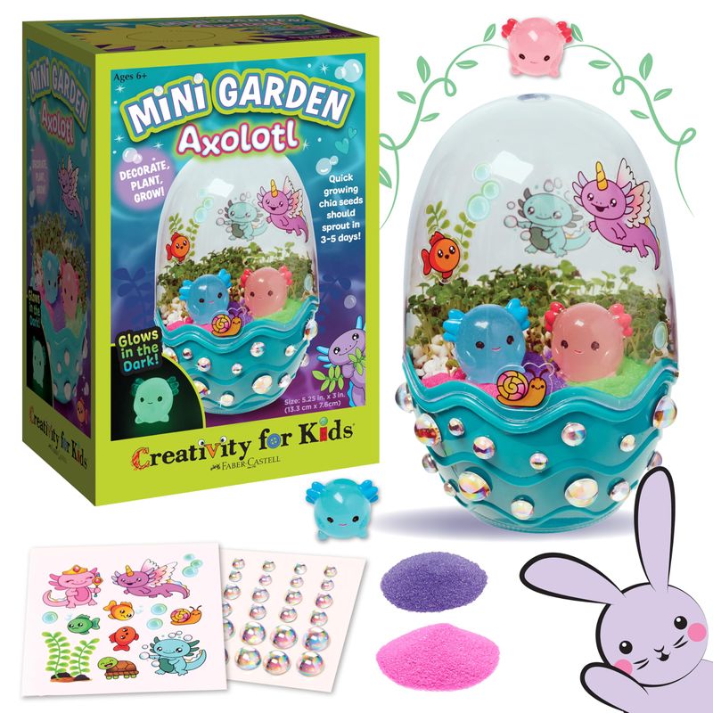Creativity for Kids Mini Garden: Axolotl Terrarium - STEM Science Kit ...