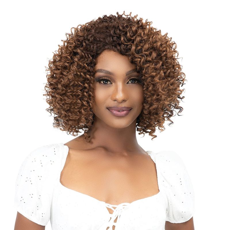 Janet Collection Natural Curly Aubrey Wig (BLACK WINE) - EveryMarket