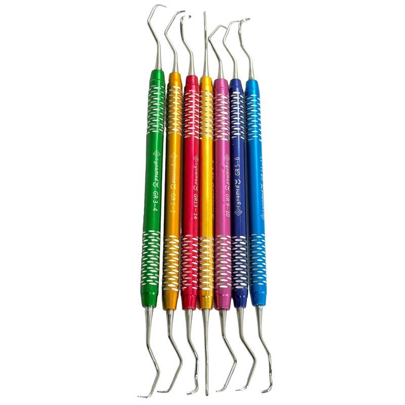 7 Pack - Periodontal Gracey Curette Scaler Light-Weight Ergonomic ...