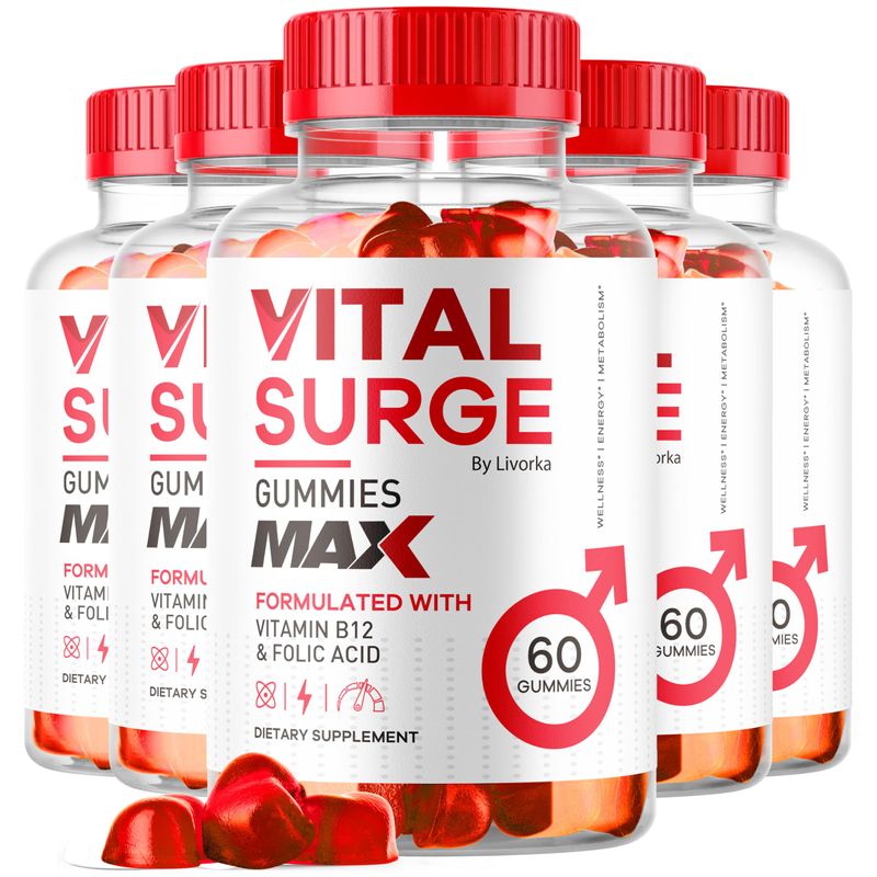 (5 Pack) Vital Surge - Vital Surge for Men Gummies, Vital Vita Surge ...