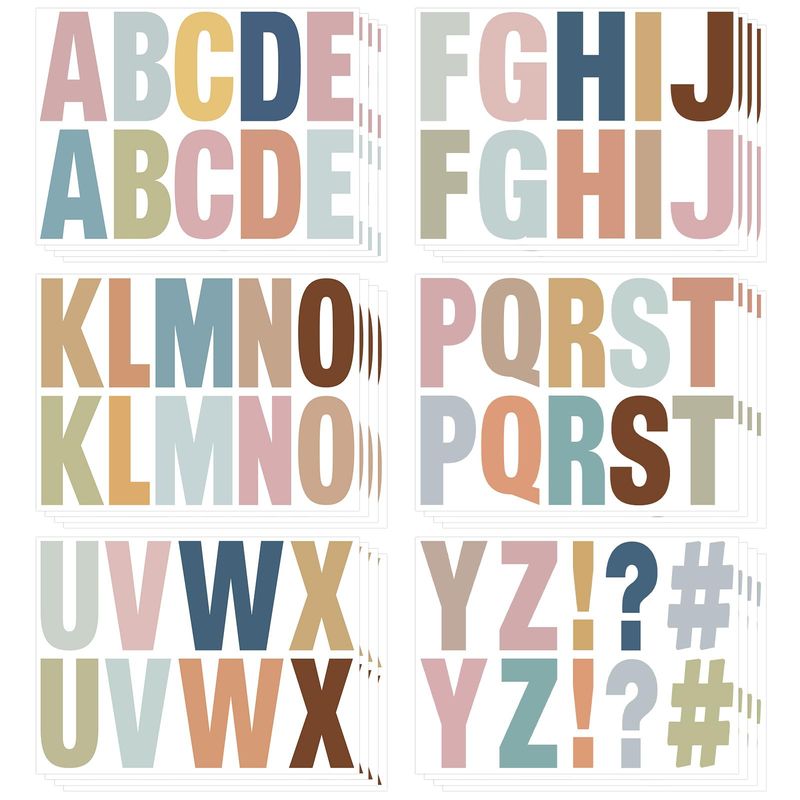 232 Pcs Large Boho Bulletin Board Letters,4 Inch Letter Stickers Self ...