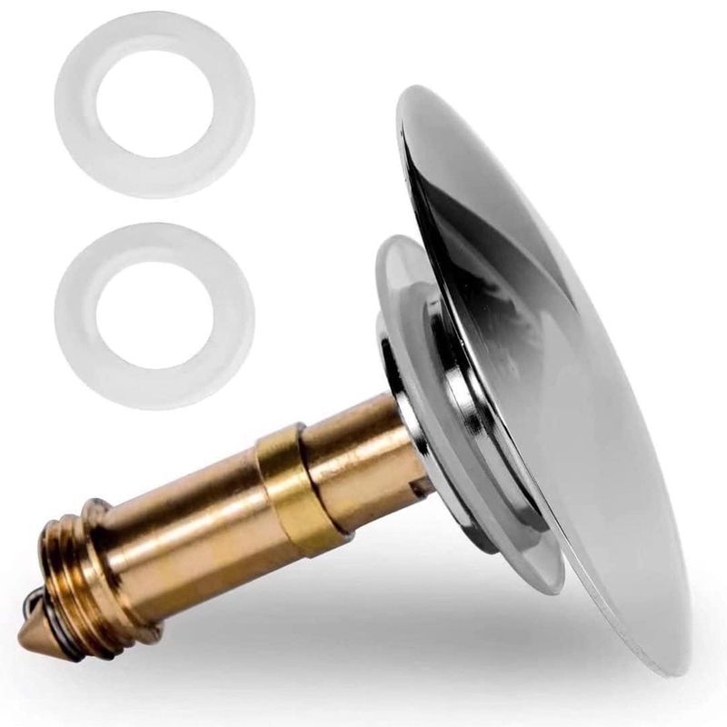 Bathroom Pop Up Click Clack Chrome Sink Plug Stopper, Brass Waste Plug ...