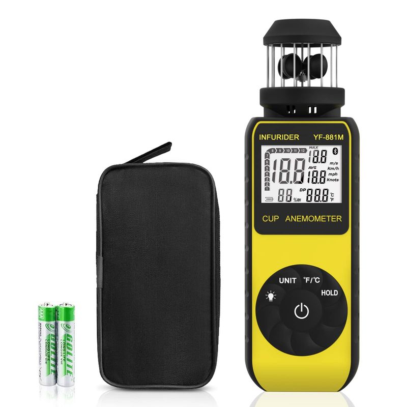 INFURIDER YF-881M Handheld Digital Wind Meter Cup Style Wind Meter for ...