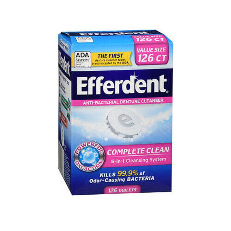 Efferdent Anti-Bacterial Denture Cleanser 126 Tabs By Efferdent ...