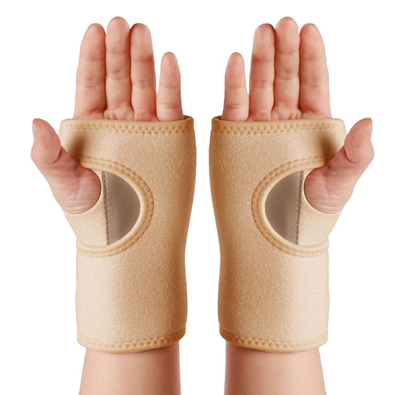 yeloumiss Wrist Splint Support Brace 1 Pair Compression Wrist Brace ...