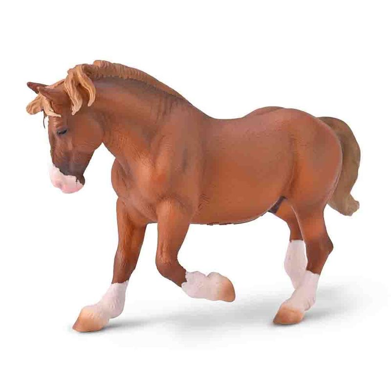 CollectA Breton Draft Horse Stallion (Chestnut) - Realistic Hand ...