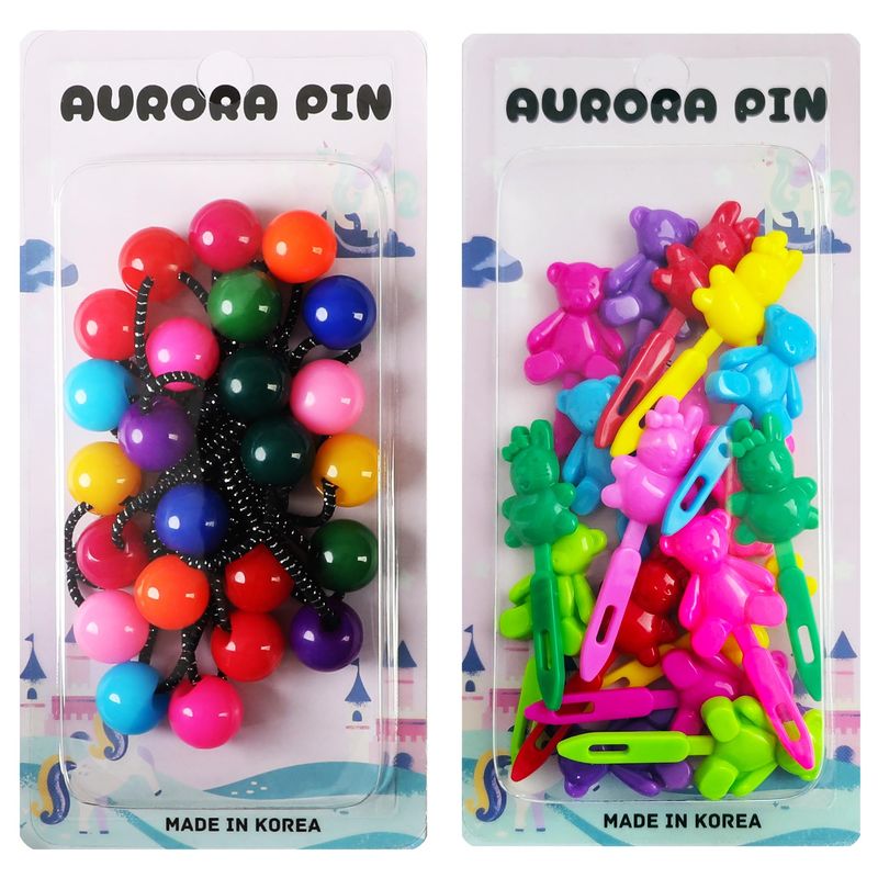Aurora Pin 30 Pcs Colorful Self Hinge Hair Barrettes and Beads Hair ...