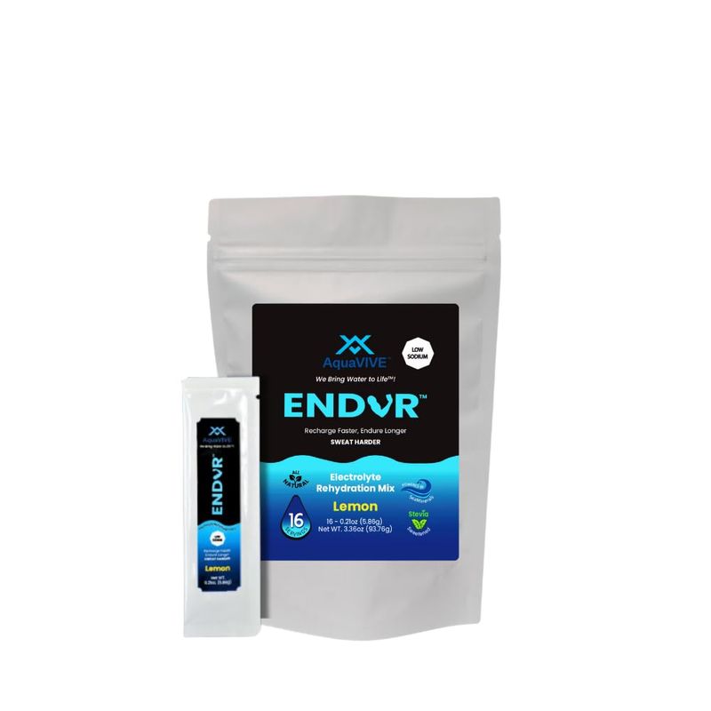 AquaVIVE ENDUR Electrolytes Powder - Lemon Flavored Rehydration Mix ...