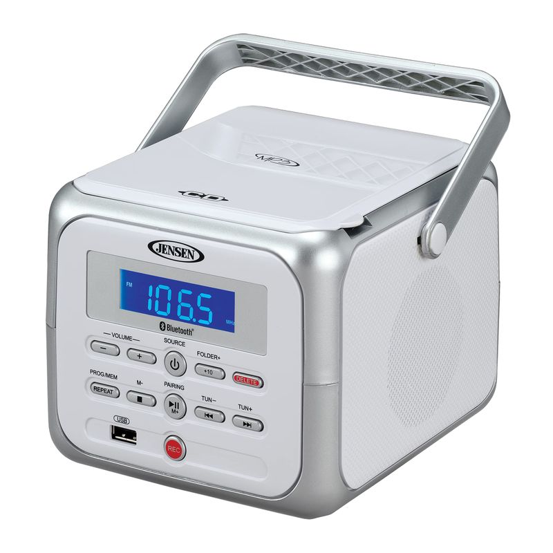 Jensen CD-660 Portable Stereo CD Player Boombox with Bluetooth | FM ...
