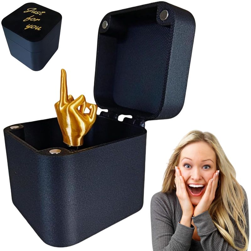 Middle Finger in a Box, Pop Up Middle Finger Surprise Gift Box, Novelty ...