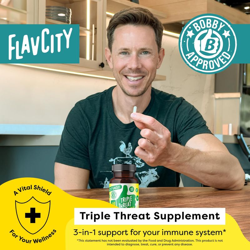 FlavCity Vitamin D Supplement, Triple Threat - 3-in-1 Dietary ...