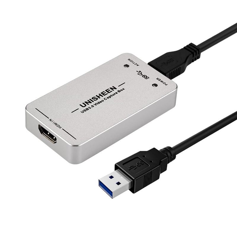 UNISHEEN USB 3.0 Capture HDMI Video Adapter Card, Broadcast Live Stream ...