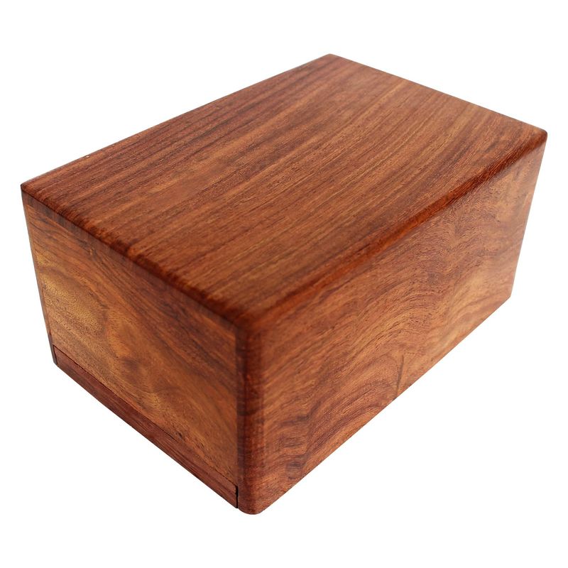 Indian Glance Wooden Urn Box - Urn for Human Ashes Funeral Cremation ...
