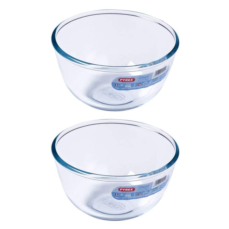 Pyrex Classic Round Glass Bowl Ovenproof and Microwave Safe 1.0 Litre ...