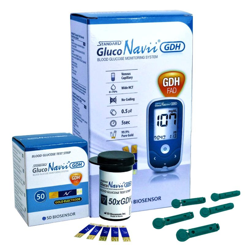 GlucoNavii Blood Sugar Meter (mmol/L) Glucose Monitor Starter Kit + 50 ...